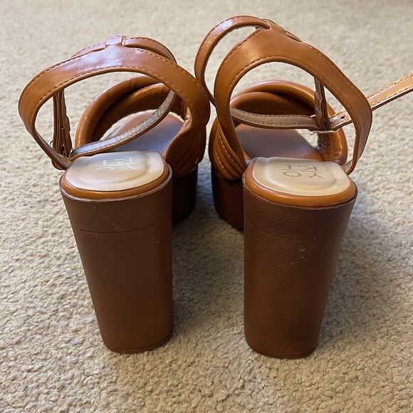 Shoes | Cognac Platform Sandals | Poshmark